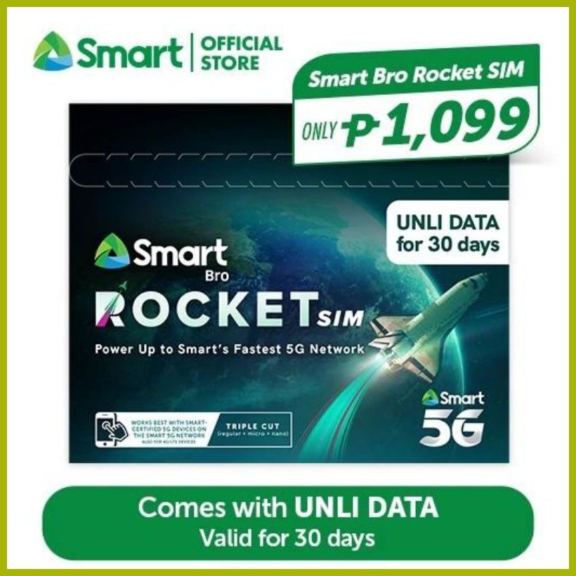 ♨ ️SALE️ Smart Rocket sim with 30days unlimited data ( Fast Delivery ...