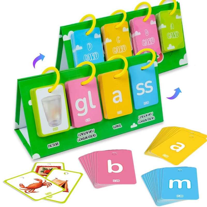 Mga CVC Flashcards Phonics Flip Chart Word Builder Sight Words Activity ...