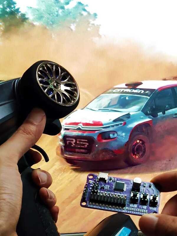 RC remote control na konektado kompyuter para sa laro, game controller ...