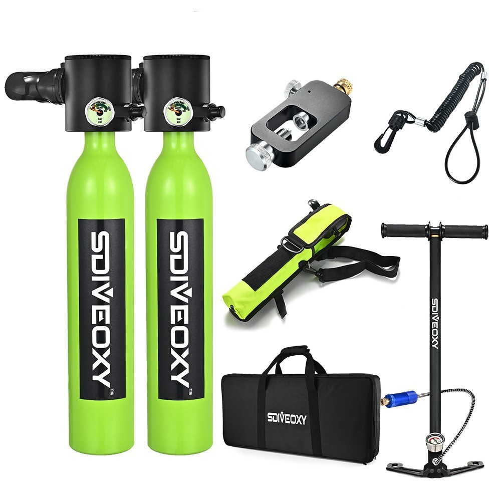 Diving Oxygen Cylinder Respirator Full Set Portable 0.5L Mini Oxygen ...