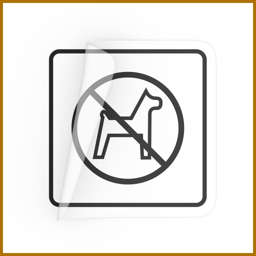 No pets allowed sticker - signage sticker - no Carry - pets - oracal ...