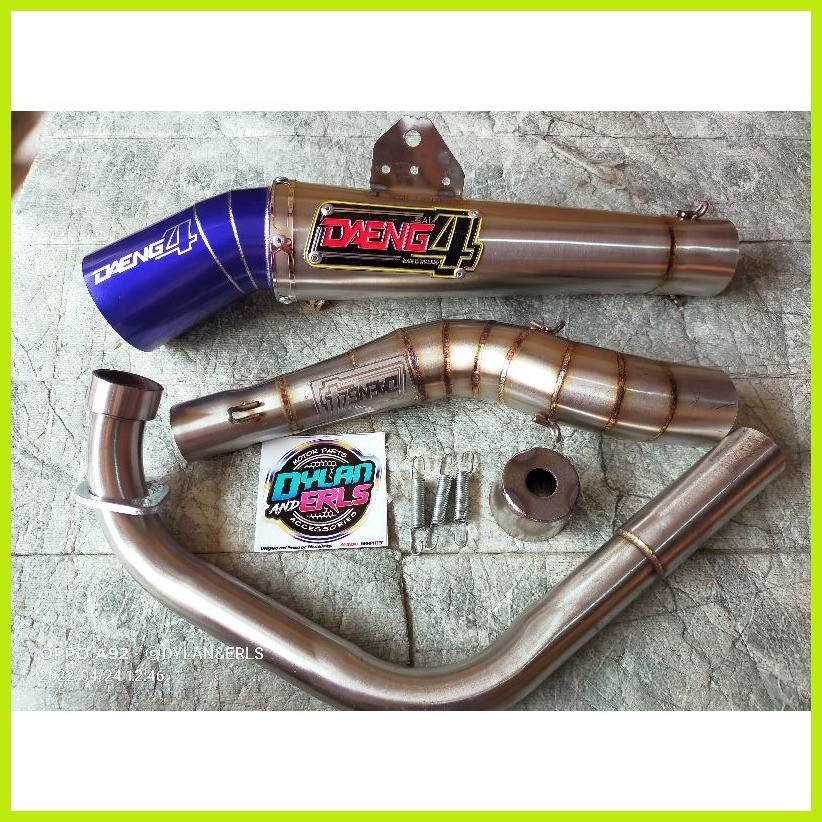 DAENG SAI4 OPEN PIPE WITH SILENCER FOR RAIDER 150 CARB | Shopee Philippines