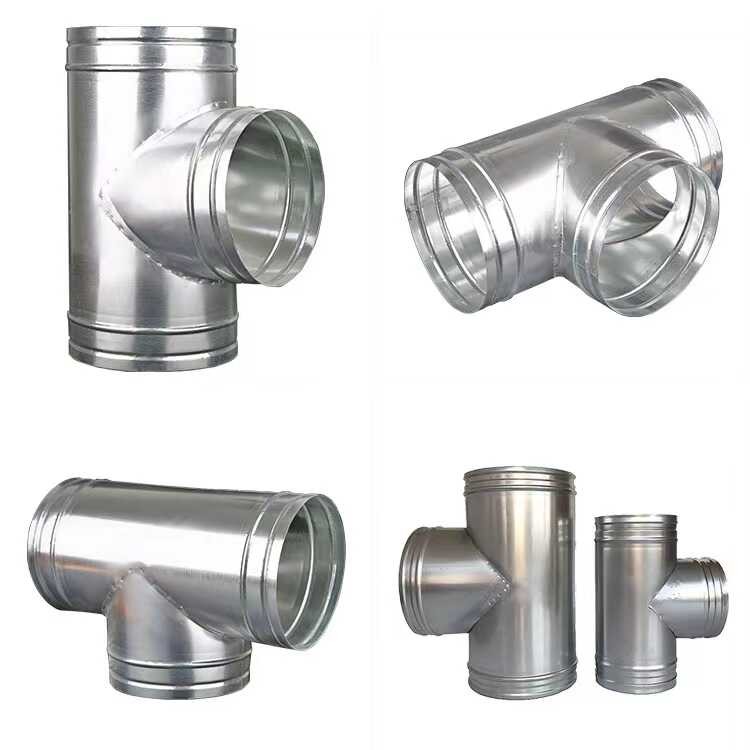 fittings, Spiral duct T-shaped and Y-shaped reducing three-way ...