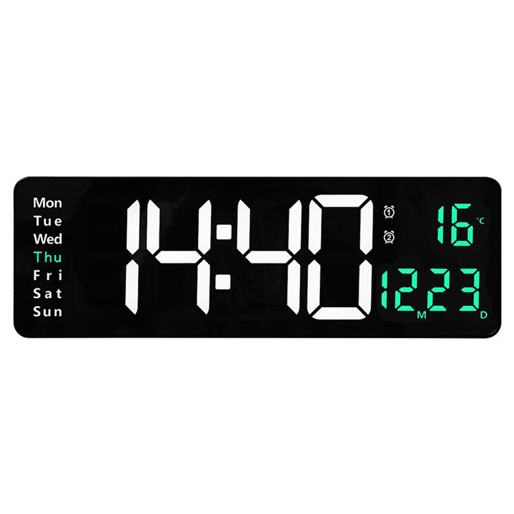 16 inch Large LED Digital Wall Clock Rechargeable Digital Wall Clock ...