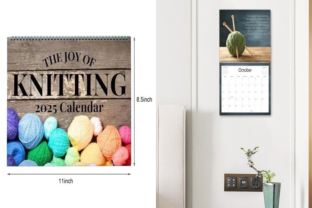 Knitting Calendar 2025 Knitting Inspiration Planner 2025 Knitting ...
