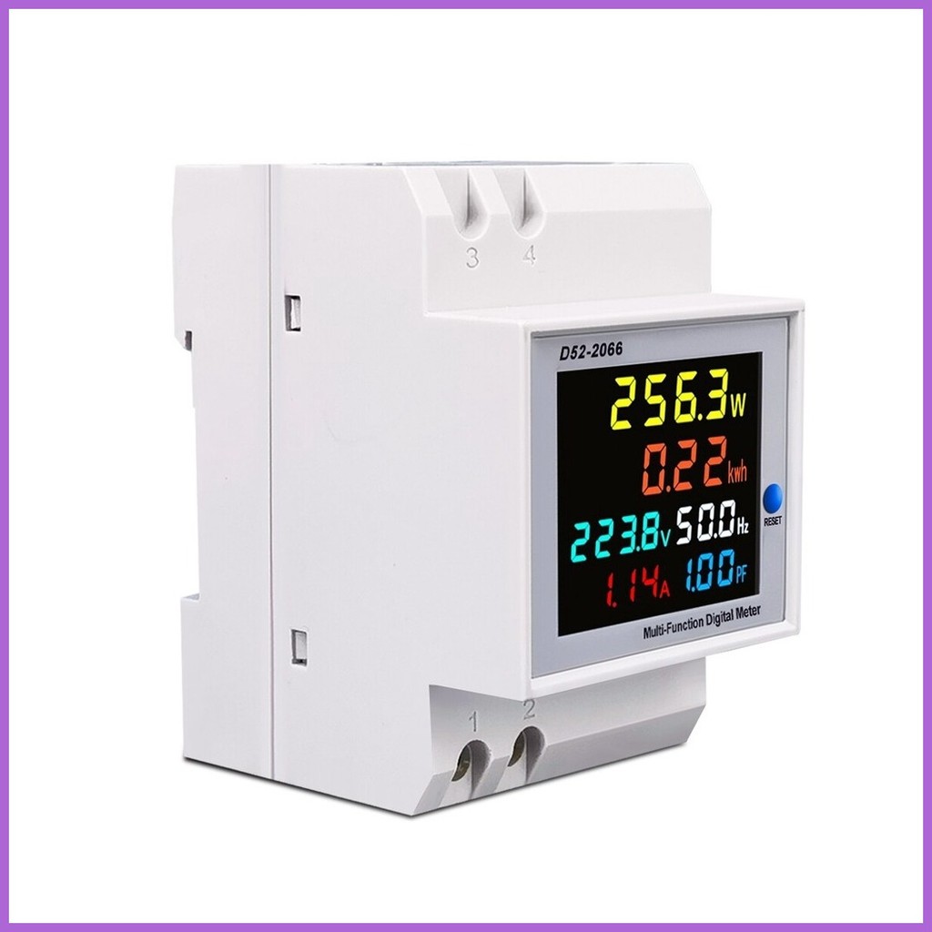 6IN1 din rail AC monitor 110V 220V Voltage Current Power Factor Active ...