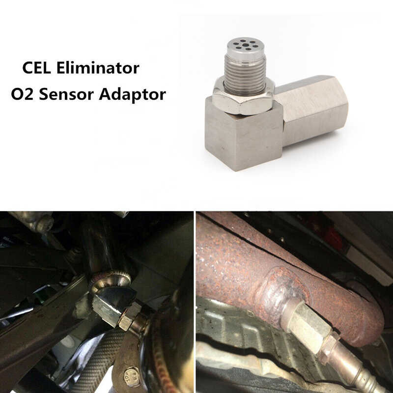SK Mini Catalytic Converter 90 Degree Exhaust Pipe O2 Sensor Spacer ...