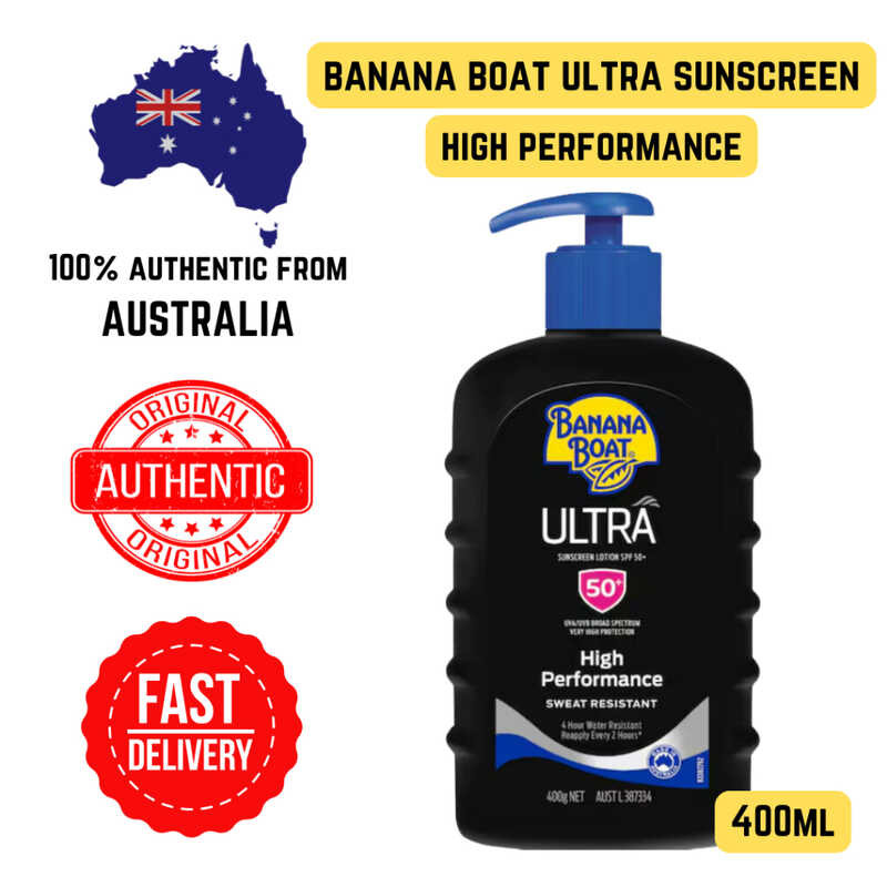 Boat Ultra Banana Spf 50+ Sunscreen Pump 400G (Imported From Australia ...
