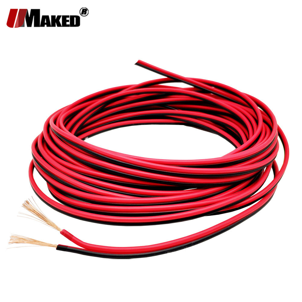 19 10M 3 LED Cable 2Pin Copper Electrical Wire 22Awg 20Awg 18Awg 16Awg ...