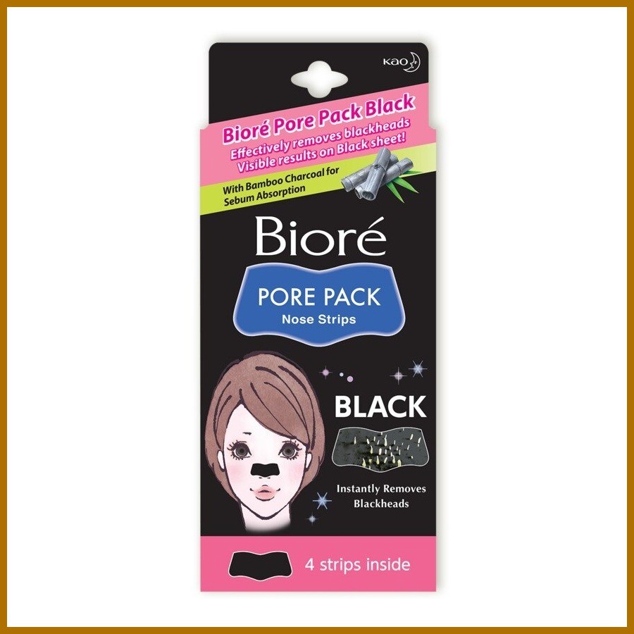 BIORE Pore Pack Black 4 Nose Strips | Shopee Philippines