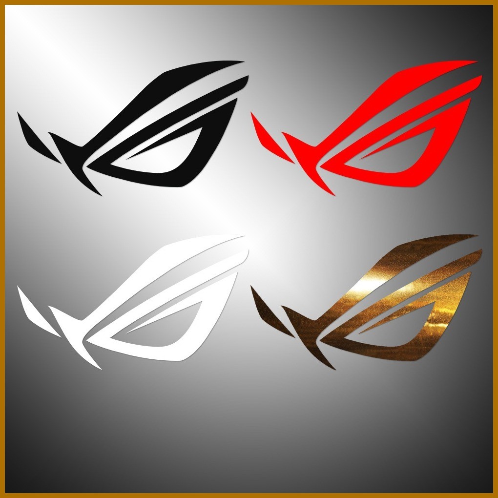 Stickers | (2X) ASUS ROG logo | Weather Proof die-cut decals | 3 inches ...