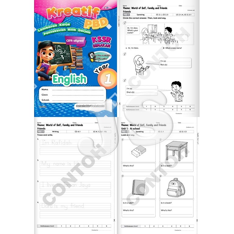 CREATIVE PBD YEAR 1 2 3 WORKSHEETS FOR TRANSLUCTION THINGS KSSR REVIEW ...