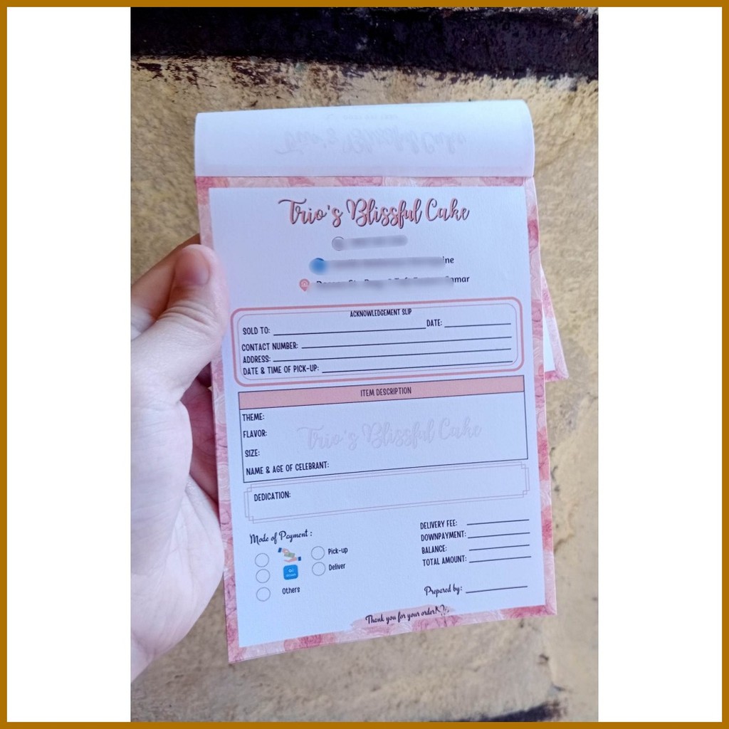 Personalized Receipt Acknowledgement Receipt Delivery Receipt 150 ...