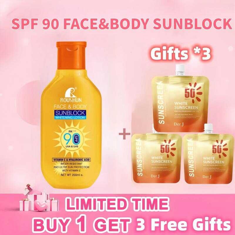 【Buy 1 TAKE 3】Sunscreen For Face And Body Spf 90 Pa++++ Whitening Solar ...