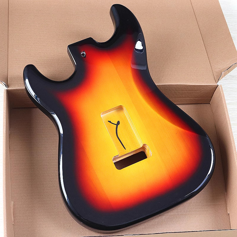 Strat Electric Guitar Body DIY Sunset Sun Burst Semi-finished Product ...