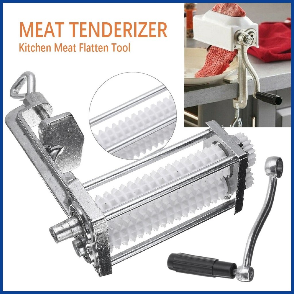 Silver Kitchen Manual Meat Tenderizer Pork Beef Steak Heavy Duty Clamp ...