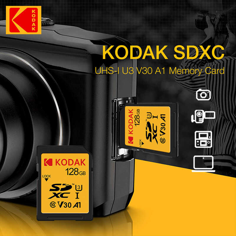 Kodak Ultra 64GB SDXC 256GB 128GB 32GB Class 10 Memory Cards 4K S Full ...