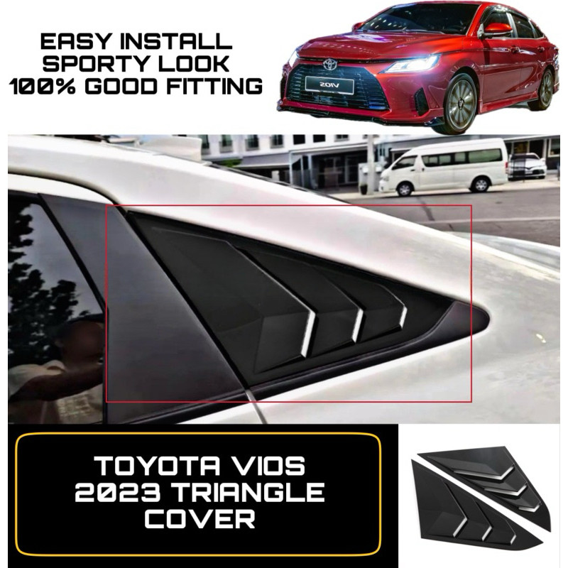 Toyota Vios 2023 2024 NGC102 Rear Door Windows Triangle Cover Protector ...