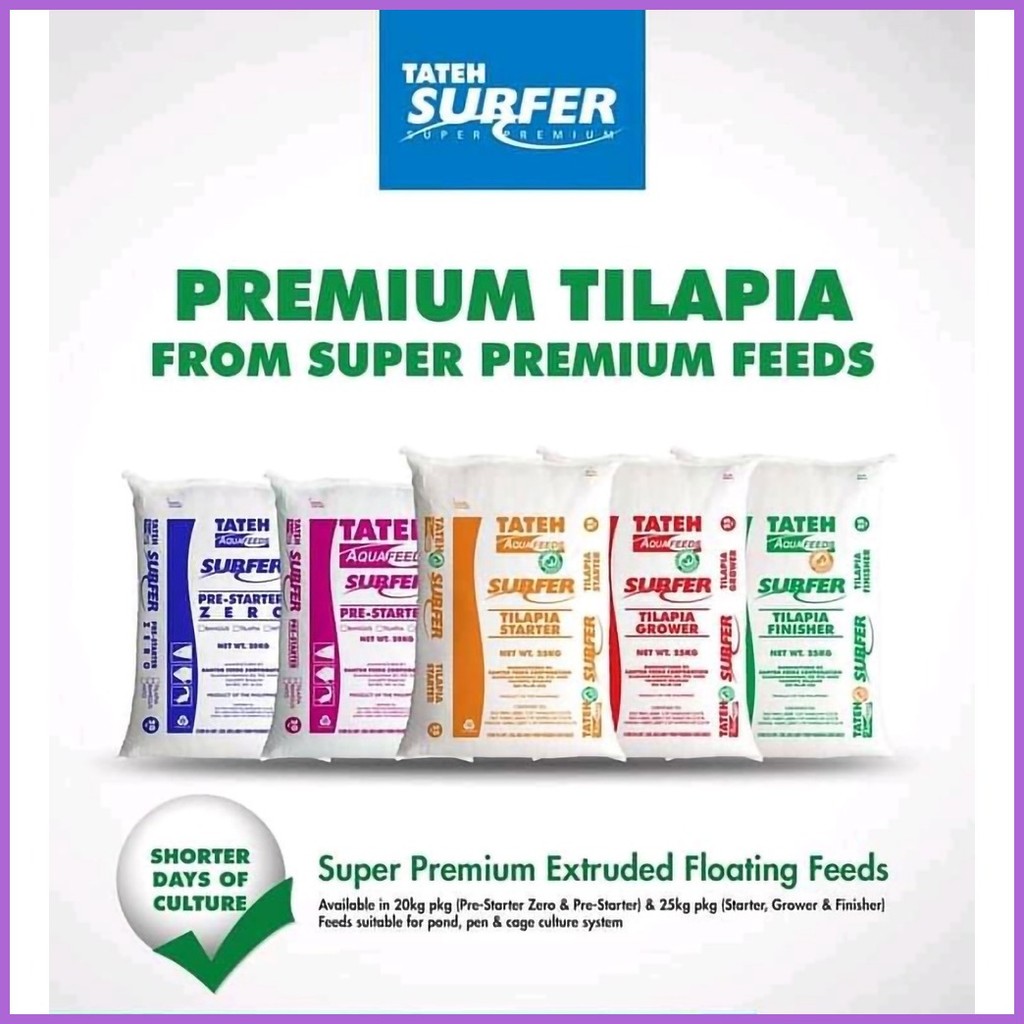 ¤ ⊙ starter TATEH Aquafeeds 1KG Tilapia, Hito, Bangus, Koi Good for Any ...