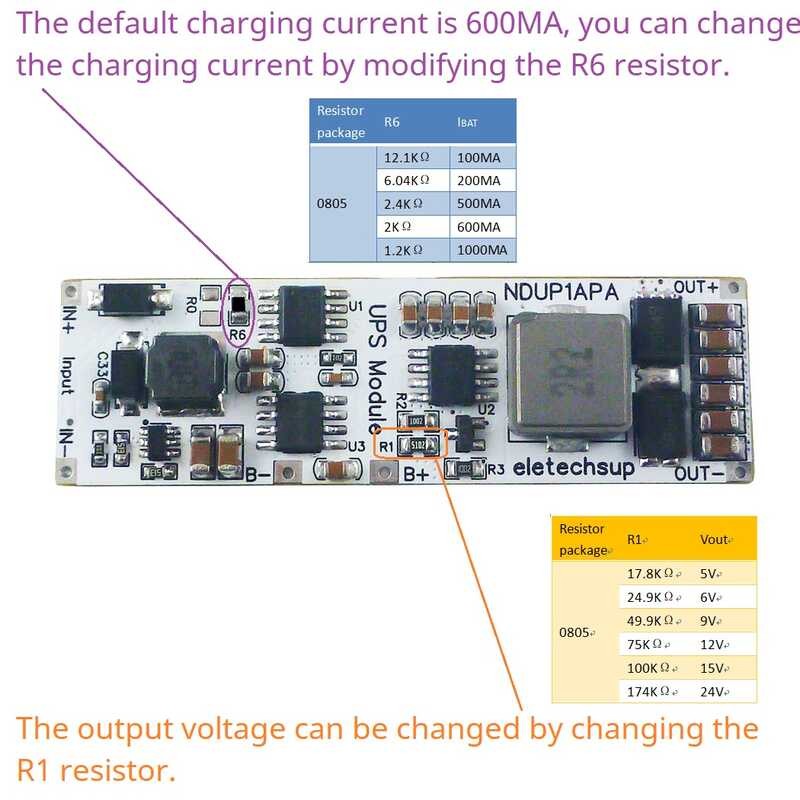 3 UPS 2 Modules Lithium Battery Charger Discharge Home Network DC 2 Sa ...