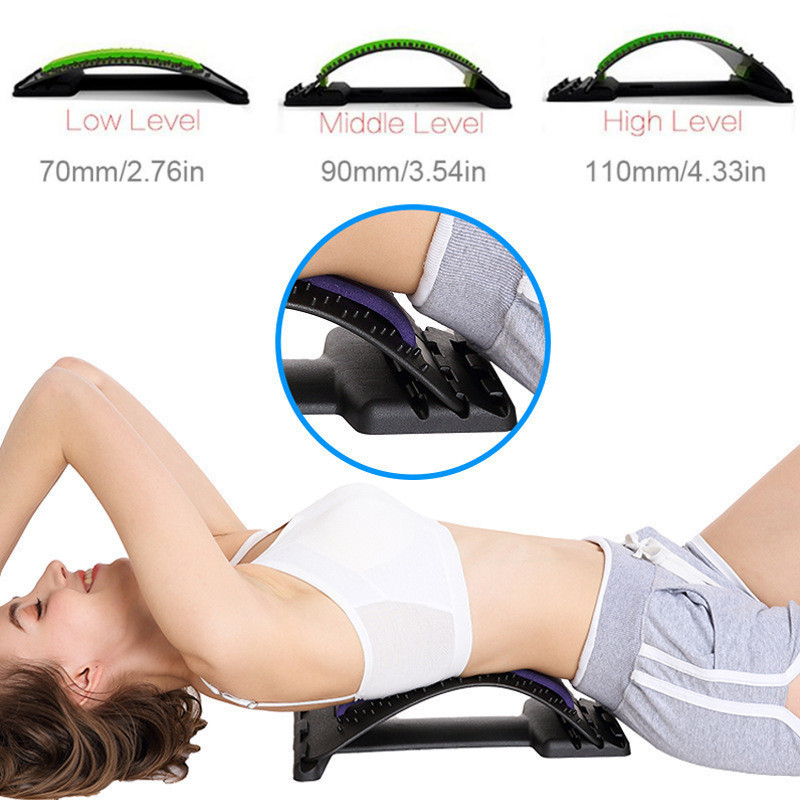 Back Massager Stretcher Fitness Lumbar Support Relaxation Spine Pain ...
