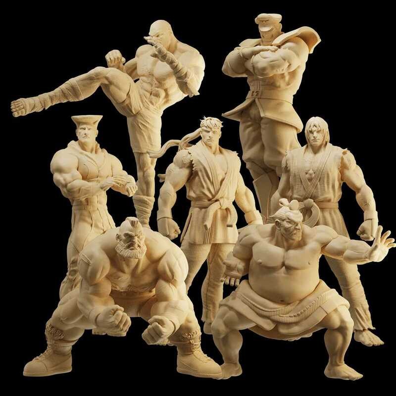 Figure Miniature 1/64 1/43 1/35 Fightting Male Muscle Man Game Roles ...