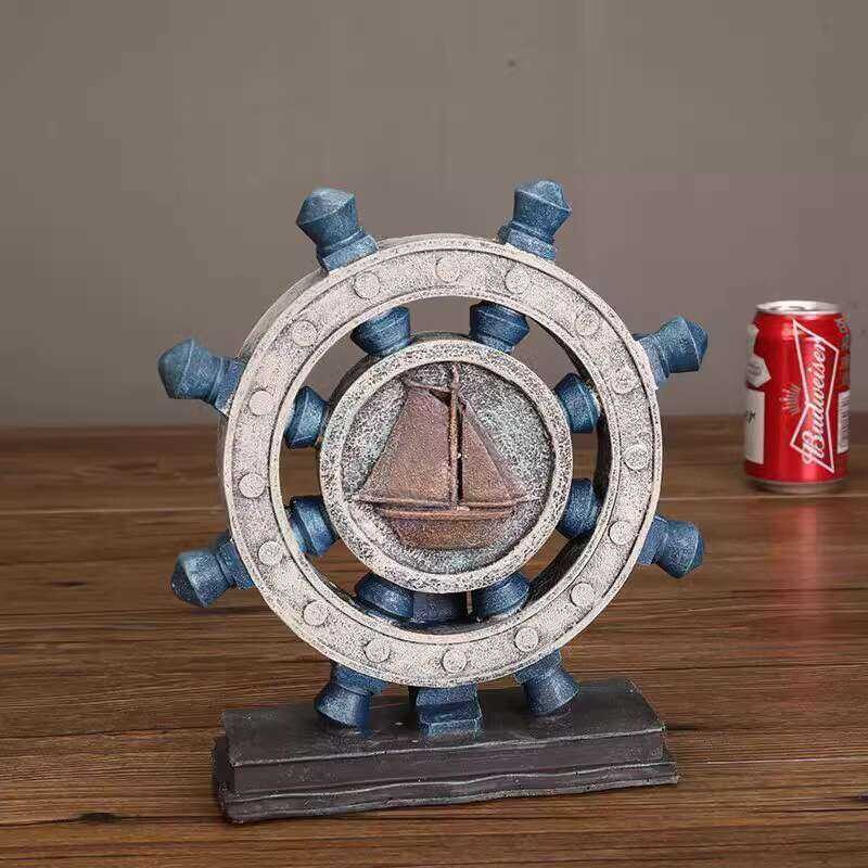 Caribbean pirate ship navigation direction compass rudder model ...
