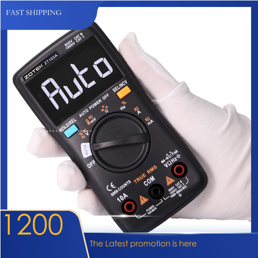 ZOYI Zt-102A Digital multimeter 6000 counts true RMS Automatic/Manual ...
