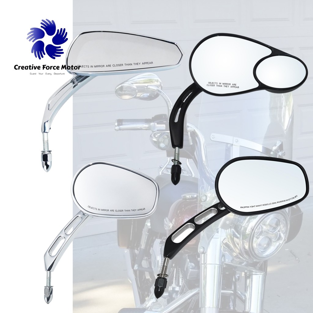 8C3 Motorcycles 3 Side Mirrors Rear View For Harley Honda Road King ...