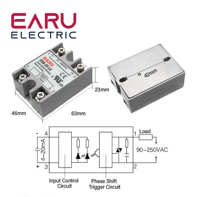 Ssr-25La Ssr-10La Ssr-40La SSR Solid State Relay Current Type Voltage ...