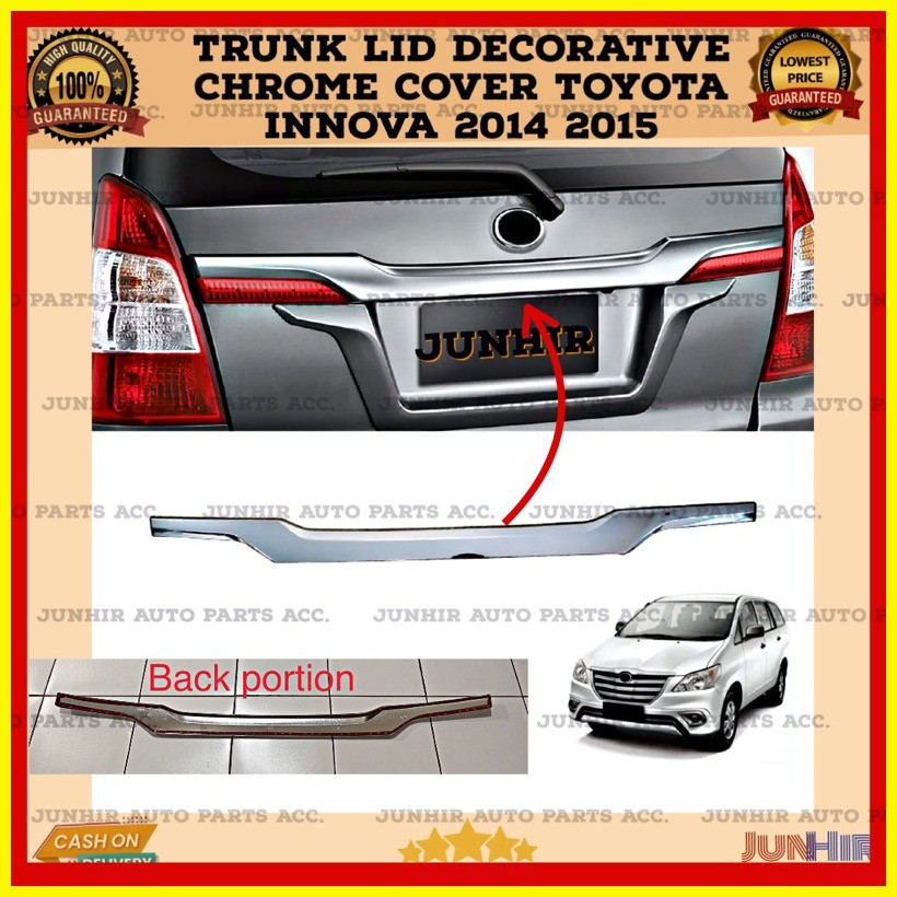 ⊙ ⚽︎ TOYOTA INNOVA TRUNK LID TAIL GATE CHROME COVER 2014 2015 | Shopee ...