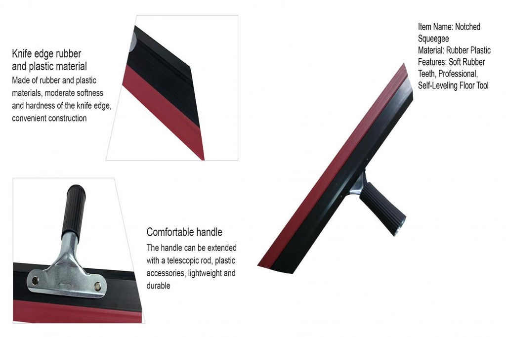 Floor Paint Squeegee Professional Self-leveling Floor Squeegee with Soft Rubber Teeth for ...