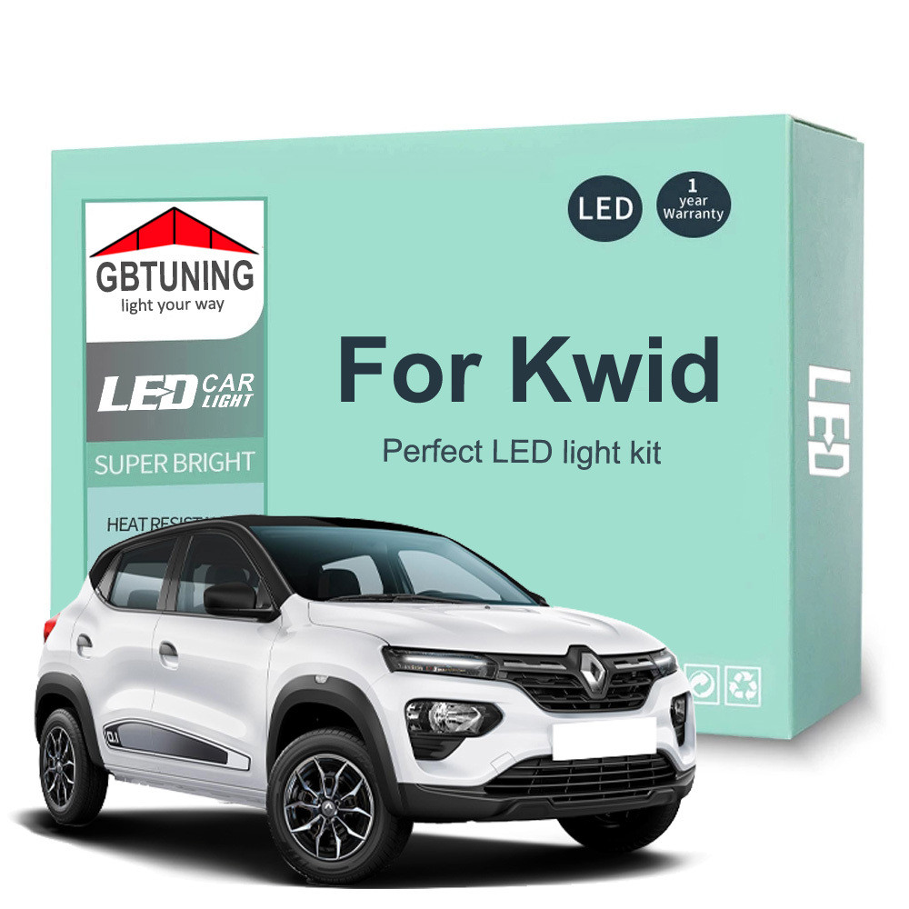 9Pcs LED 3A Interior Light Bulb Kit For Renault Kwid 2016 2017 2018 ...