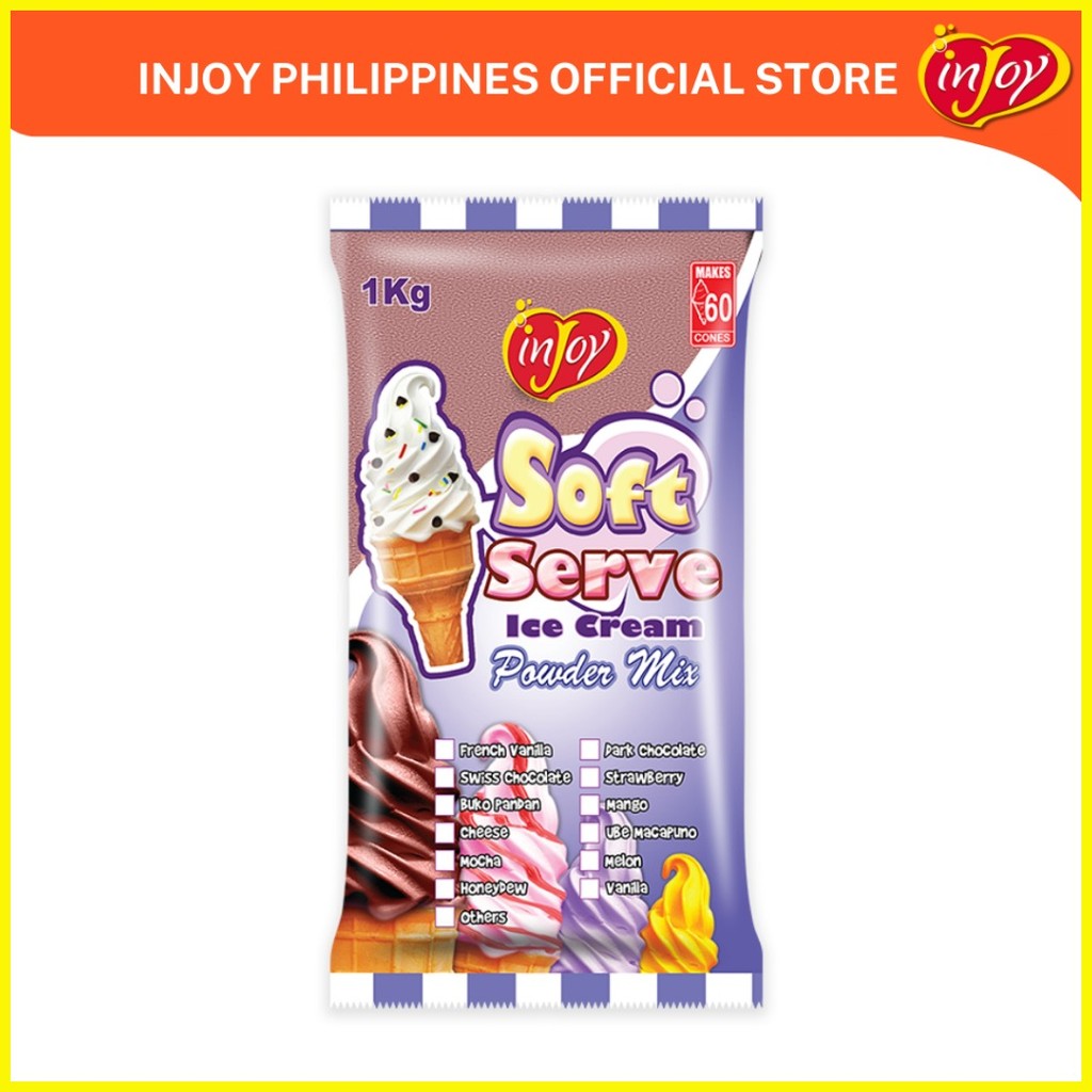ஐ ๑ inJoy Swiss Chocolate Soft Serve Ice Cream Powder Mix 1kg | Shopee ...