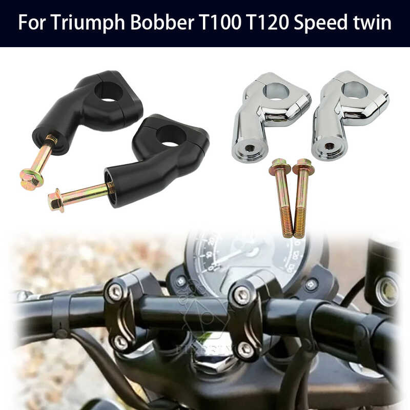 Handwidth 2 Bar Riser Clamps Adapter Lift 30Mm For Triumph Bobber Black ...