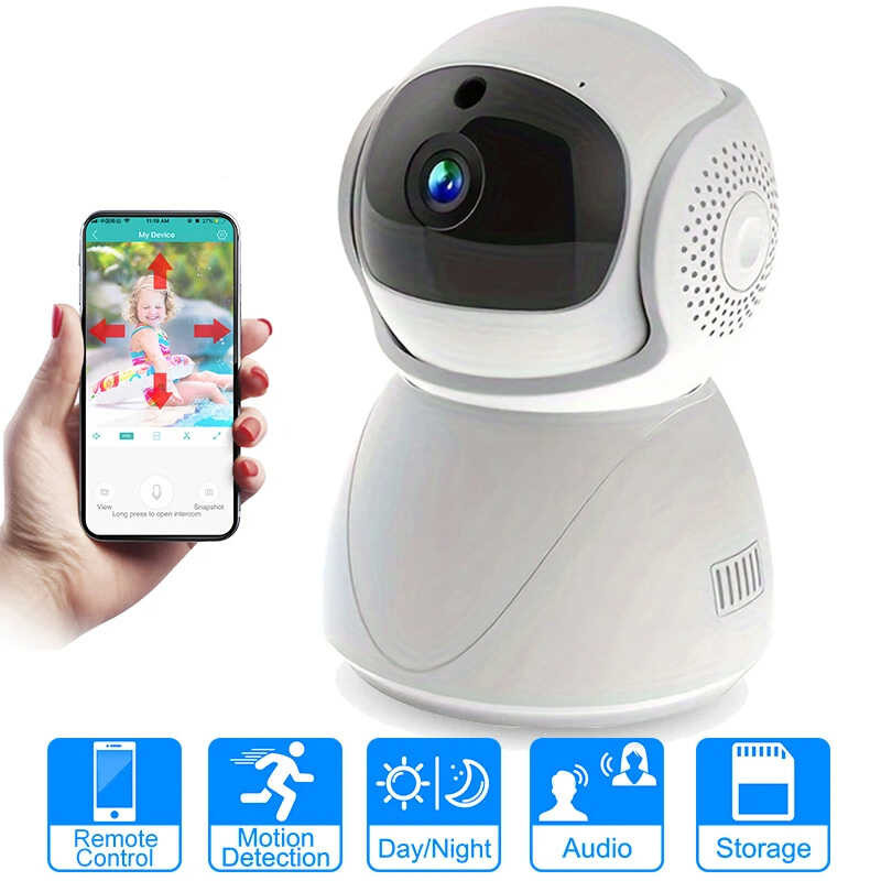 IP FHD CCTV Security Cameras AI Human Detect Color Night Vision WIFI ...