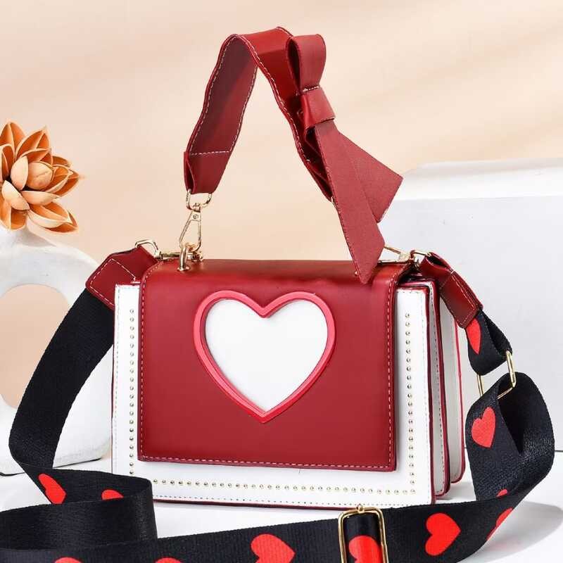 6B Wide Shoulder Strap, Small Square Bag, Crossbody Bag, Women's Bag ...