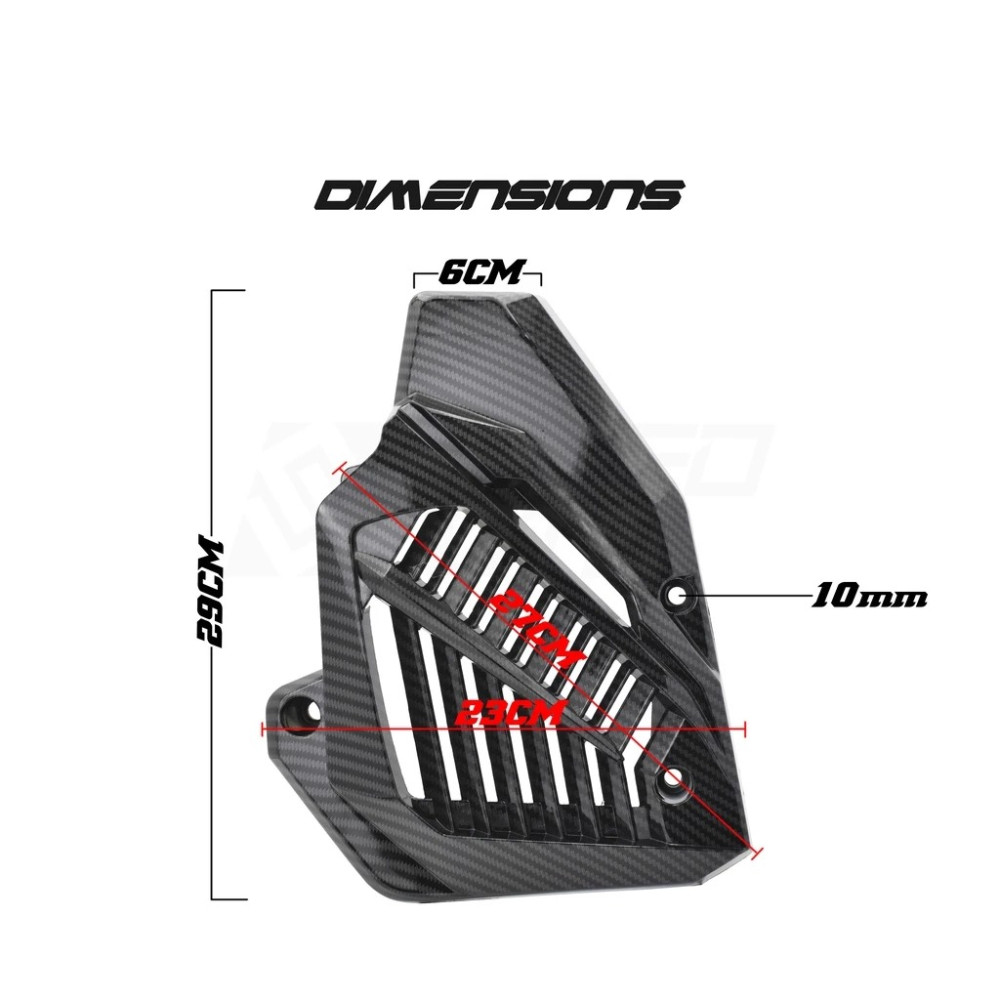 Honda Radiator Cover for Click 125i/150i/V2/V3 Game Changer Matte Black ...