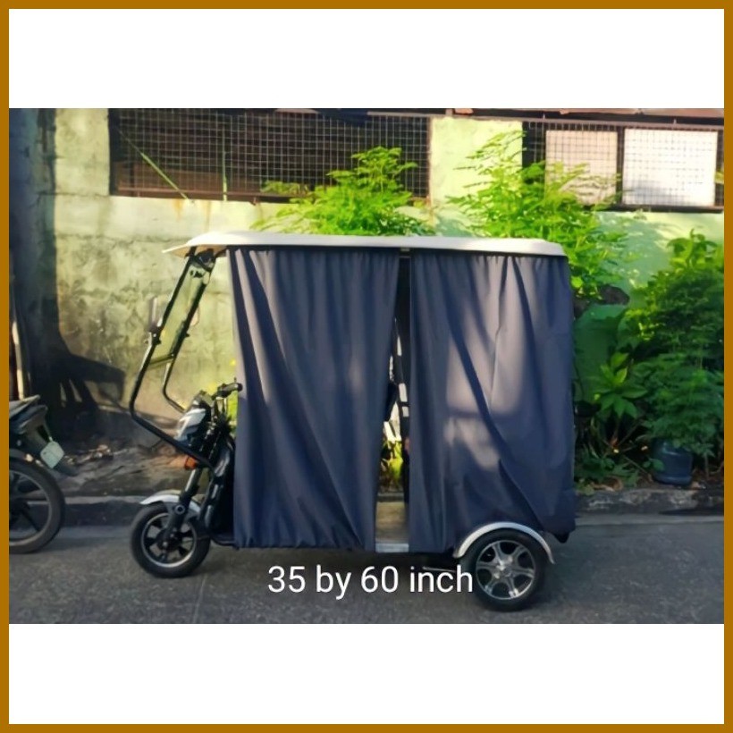 WATERPROOF CURTAIN FOR EBIKE , TRICYCLE ,GOLF CART ,BAJAJ,EMC,NWOW ETC ...