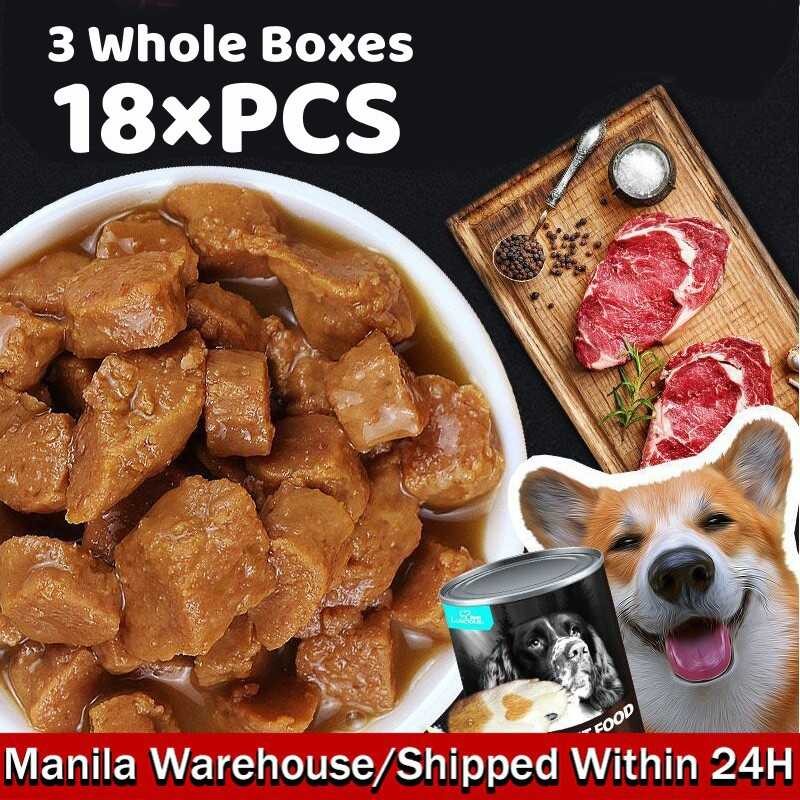 18Pcs 375G Dog Food Canned Beef Wet Chicken Natural Organic Treat A ...