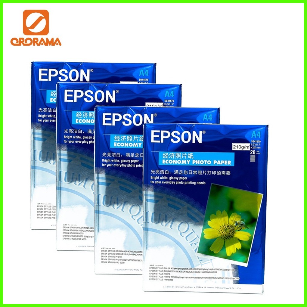 Epson Cheap Glossy Photo Paper A4 Size 20 Sheets 210 for Printing ...