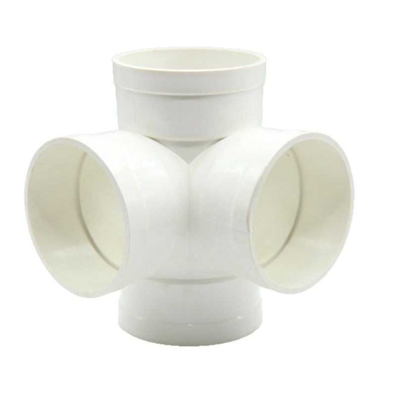 drainage three-dimensional PVC four-way pipe fittings 50 downspout ...