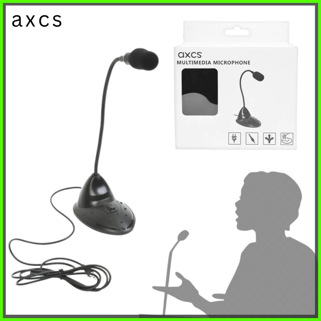 ∳ AXCS 3.5mm Computer Multimedia Microphone 1.8M ( GPM ) | Shopee ...