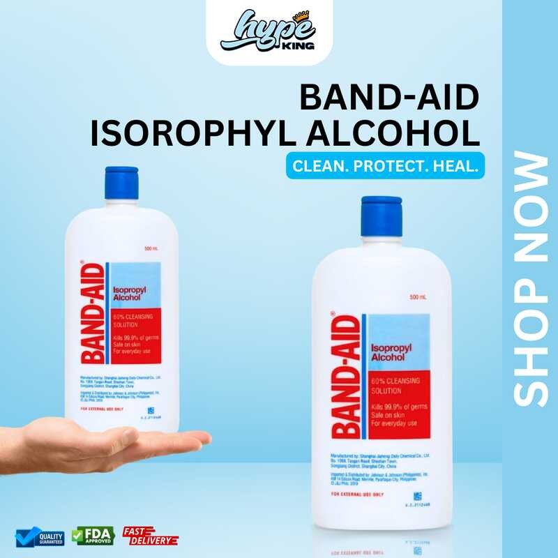 Hypeking Band-Aid 500Ml Isopropyl Alcohol With Moisturizer 7f7 | Shopee ...
