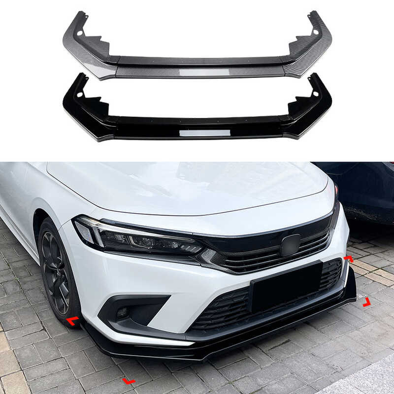 Magkasya 2 ☆ Para Sa Honda Civic 11Th Generation 2021+Front Bumper, Lip ...