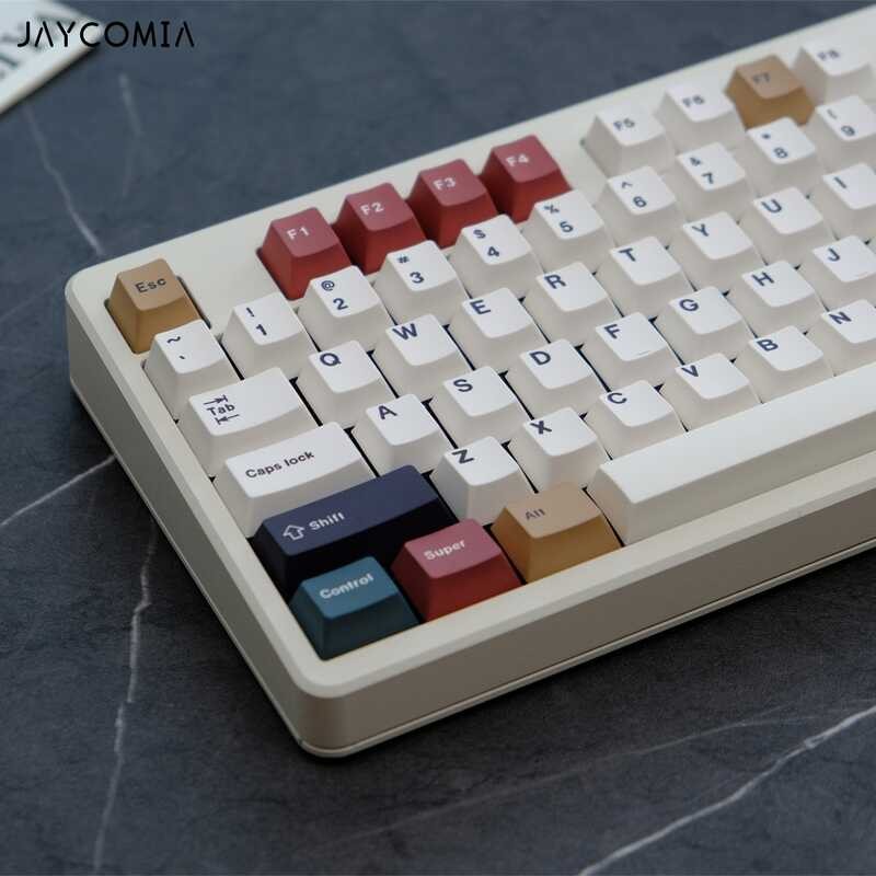 PBT Korean Cherry Keycaps Mixed Light ISO/ANSI Layout 7u/Alice Space ...
