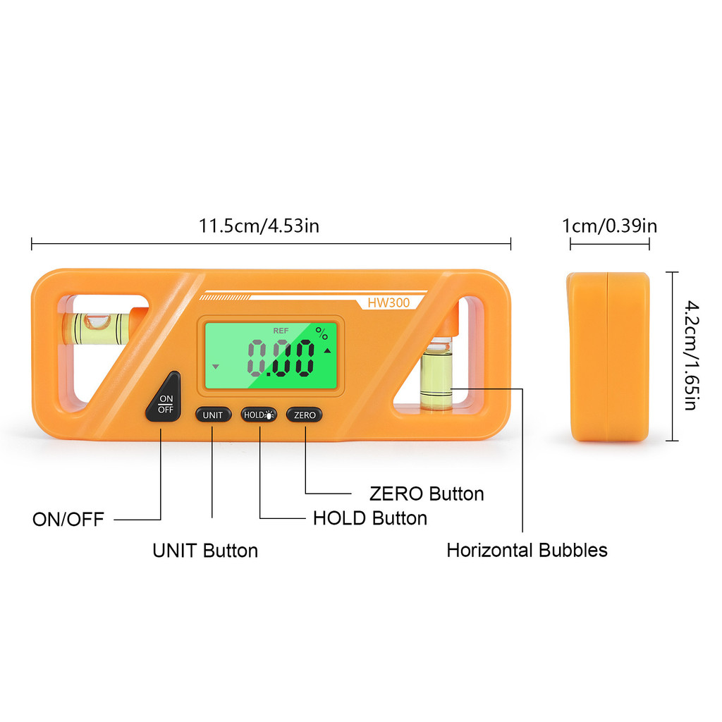 New Digital Protractor Inclined Measuring Inclinometer Spirit Level ...