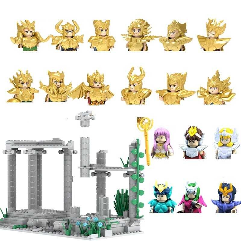 Gold ong Saint Seiya Set Mini Action Figure Building Blocks Laruan ...