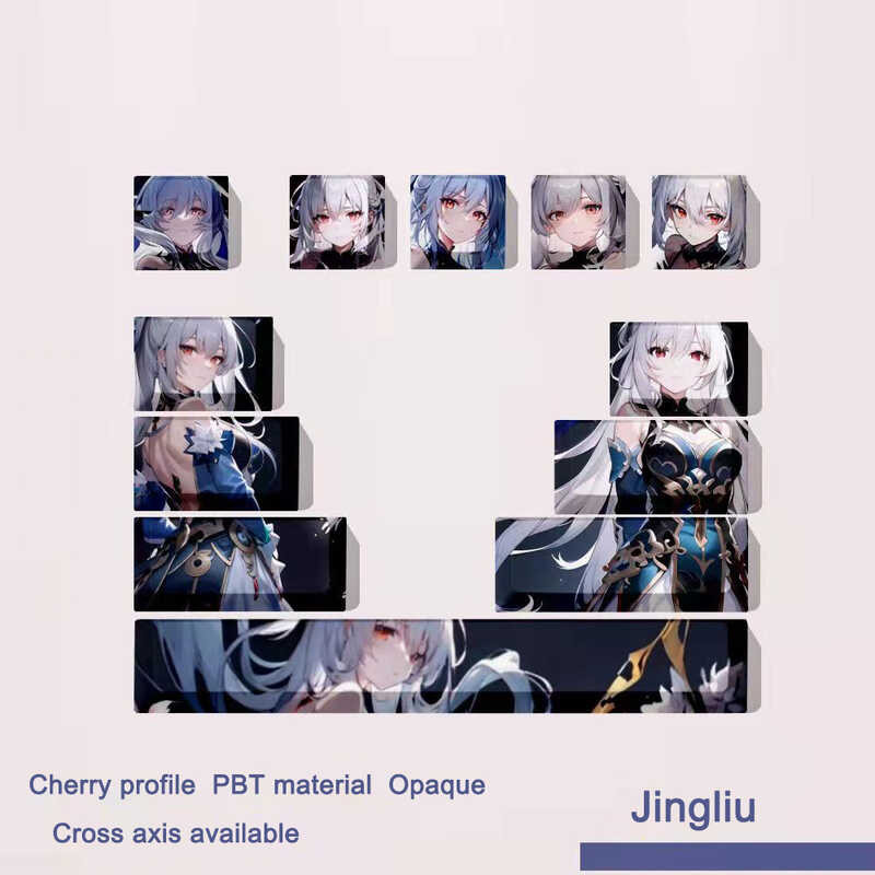 12Key/Set Honkai Impact 3 Anime Character Acheron Therma Sublimation ...