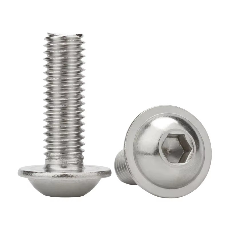 M2 M2.5 M3 M4 M5 304 Stainless Steel Allen Hex Hexagon Socket Round Button Head With Washer ...